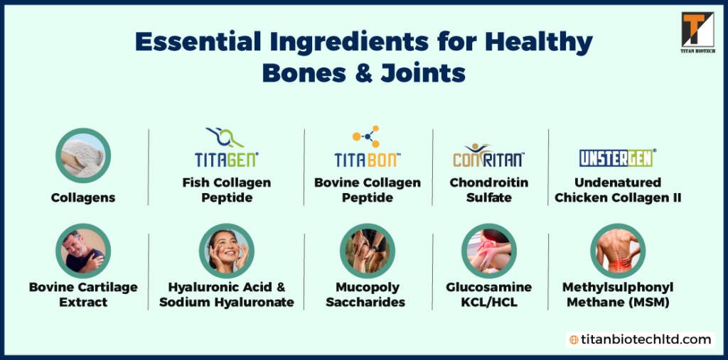 Top Ingredients Required for Healthy Bones & Joints | Titan Biotech Ltd.